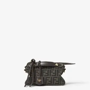 Fendi By The Way Soft Mini Ff Zucca Jacquard And Leather Mini-bag - [brown]